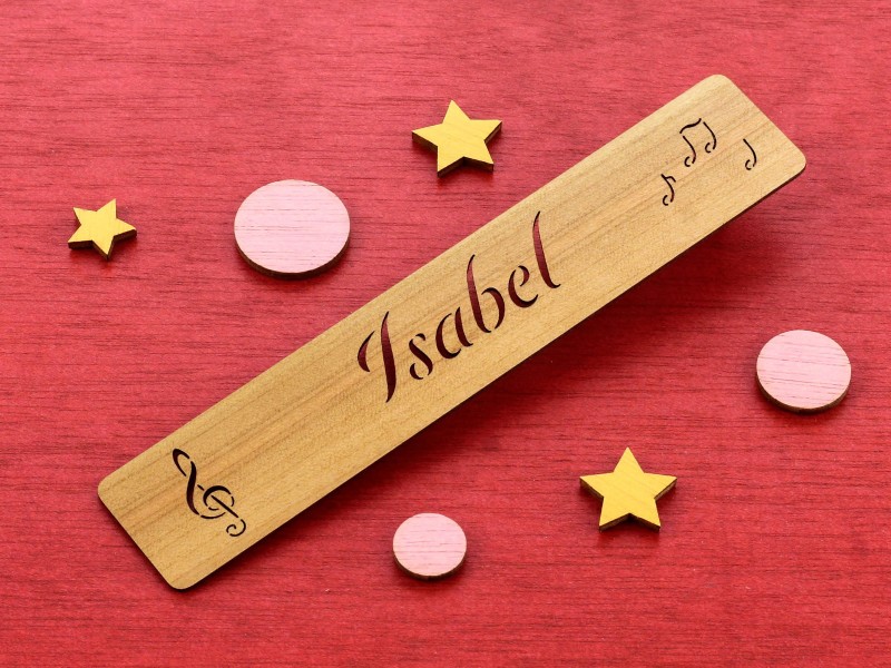 Treble clef wooden bookmark